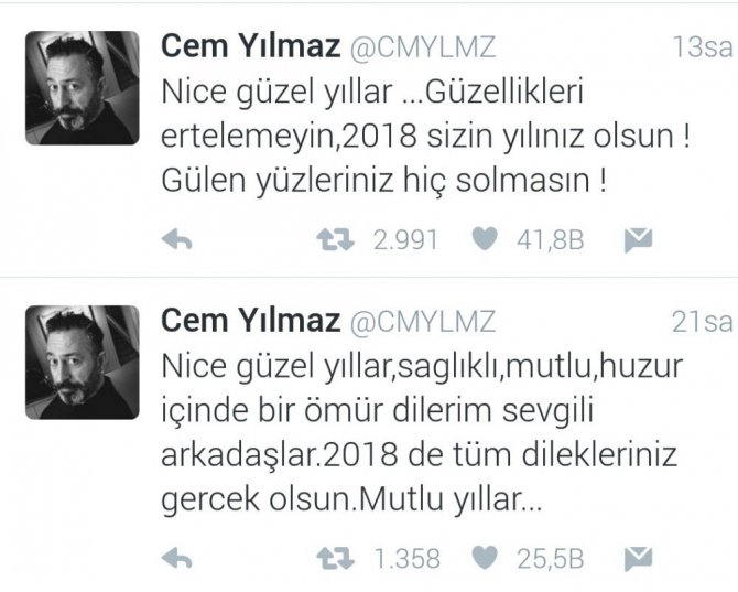Ünlü isimlerin yeni yıl mesajları